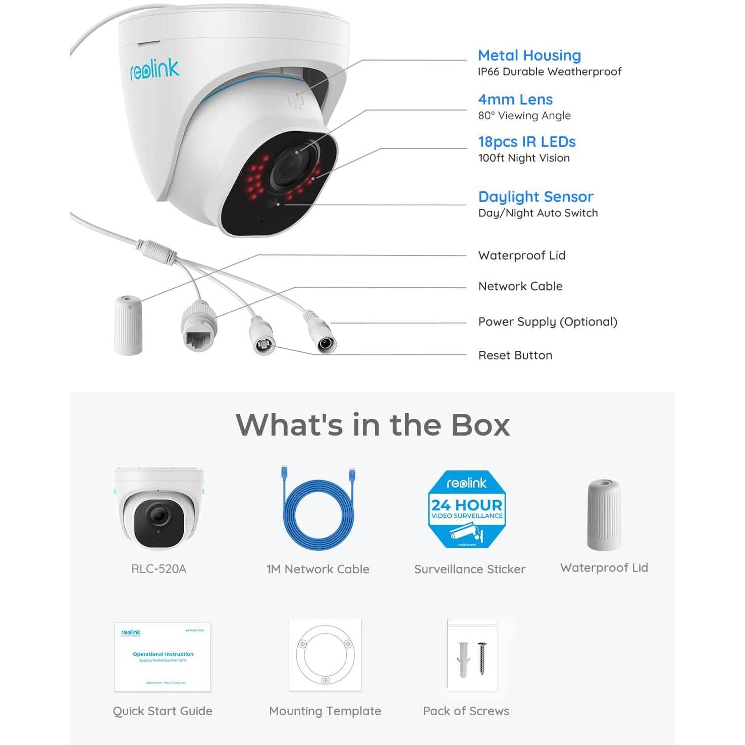 Reolink RLC-520A 5MP PoE IP Camera - Your Smart Life Online Australia ...